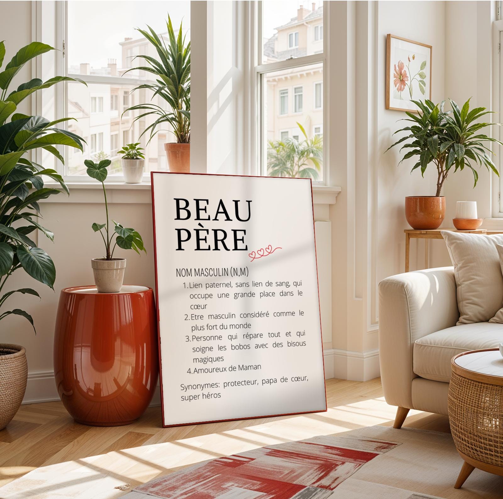 Affiche Définition Beau Père - Poster idéale pour offrir en cadeau de ...