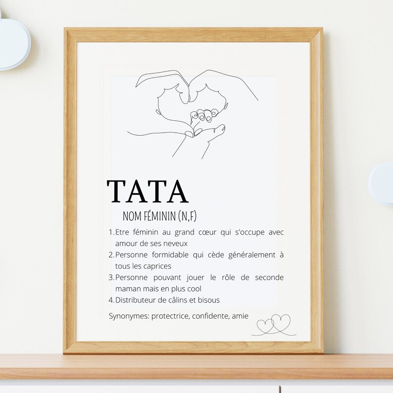 Tata Definition Poster | Gift for Tata - Single Line Minimalist ...