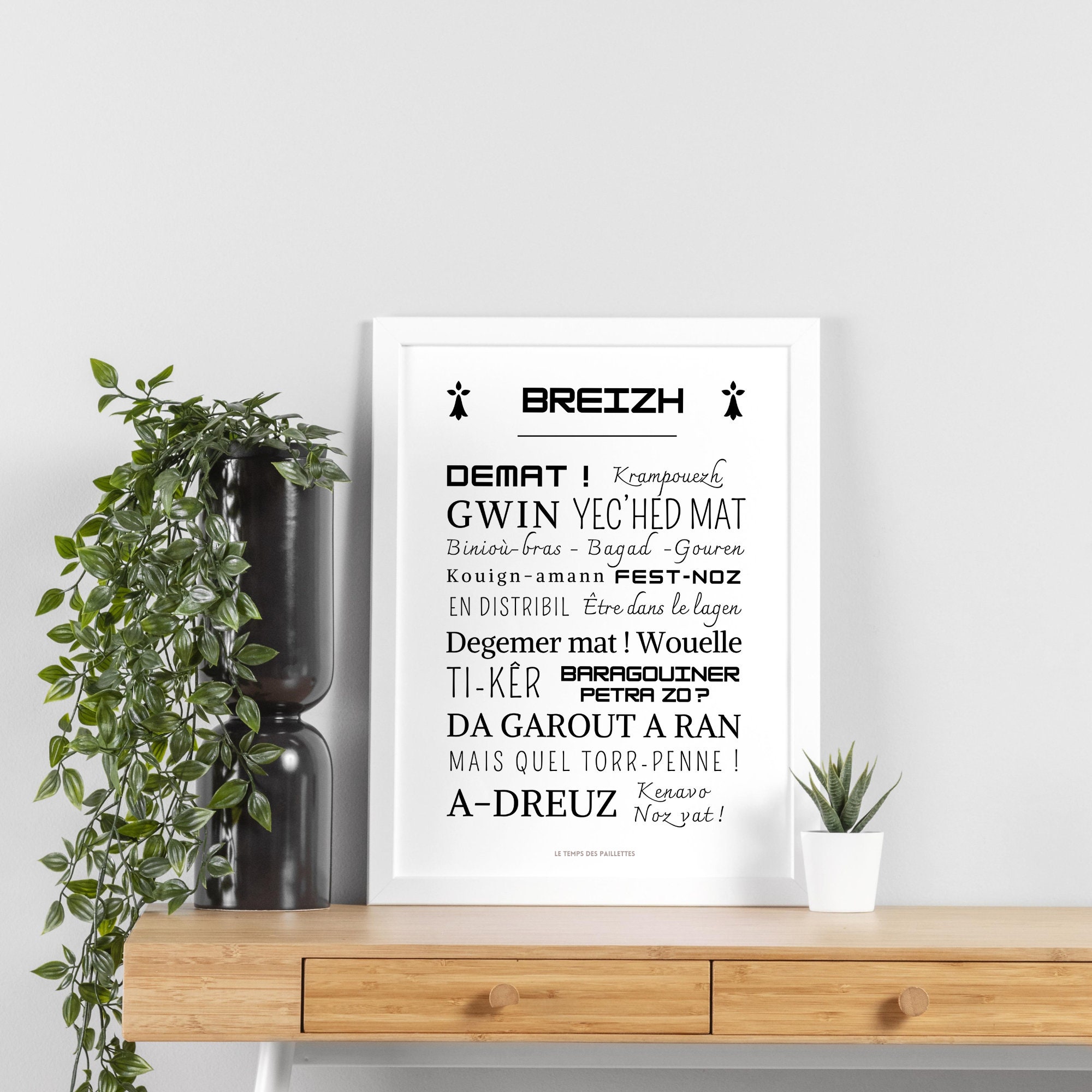 Breton Words Poster Breizh Poster Brittany Words and - Etsy