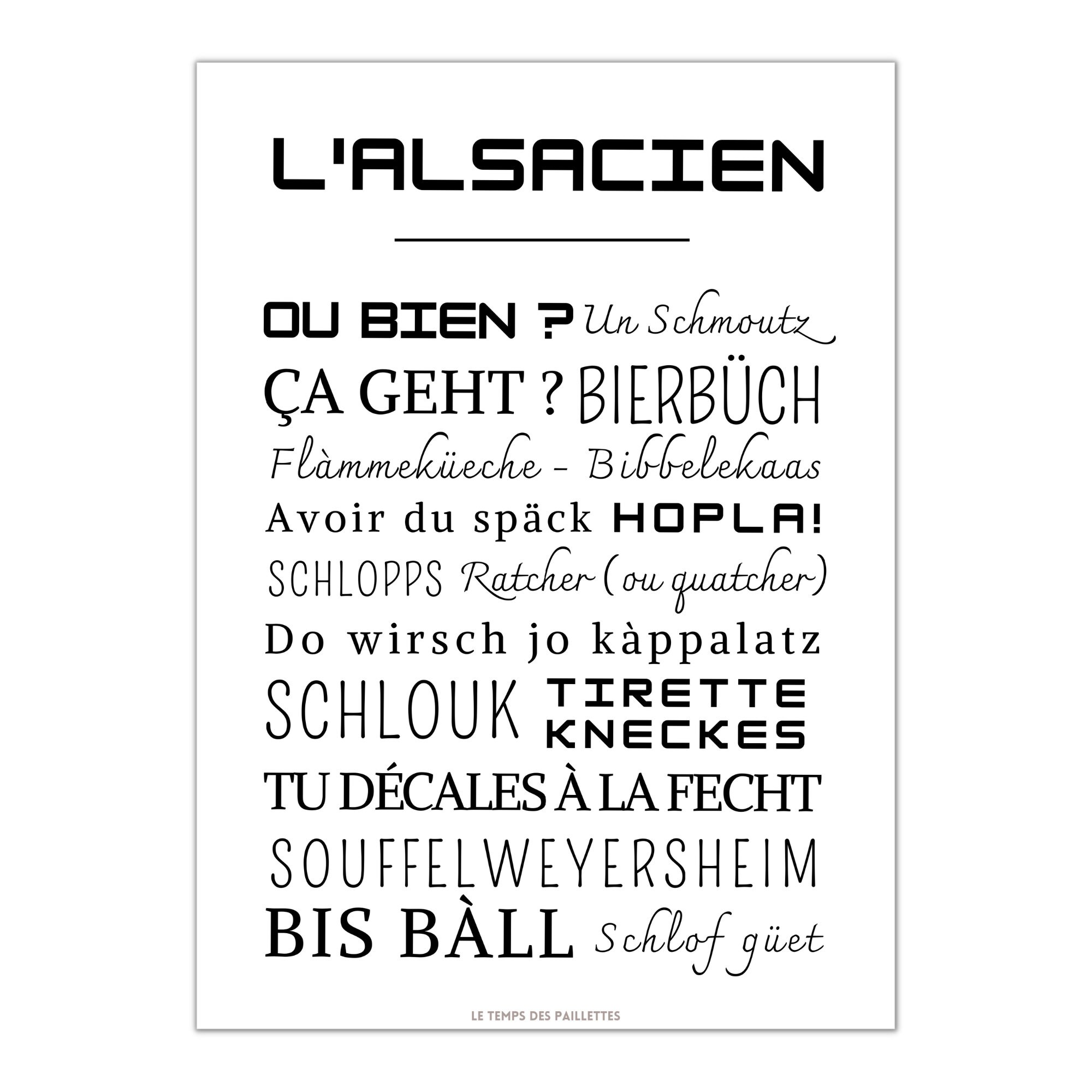 Alsatian Words Poster Alsatian Poster Alsatian Words and Expressions ...