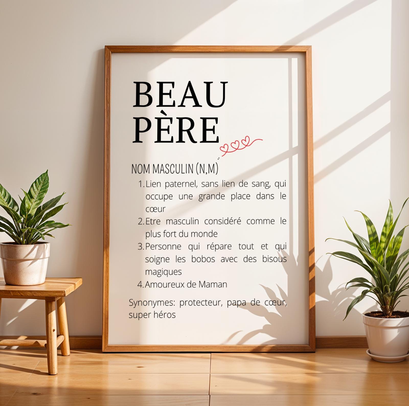 Affiche Définition Beau Père - Poster idéale pour offrir en cadeau de ...