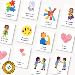 70 Cartes d'affirmation pour enfants - Affirmation positive & estime de ...