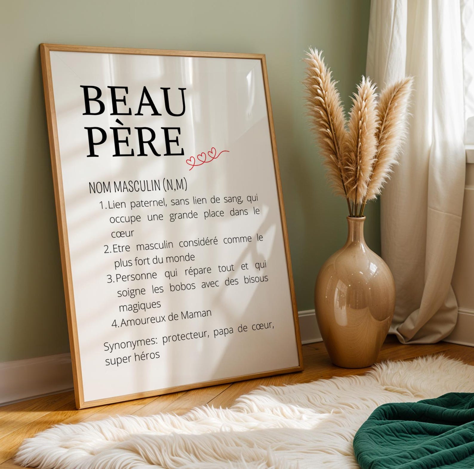 Affiche Définition Beau Père - Poster idéale pour offrir en cadeau de ...