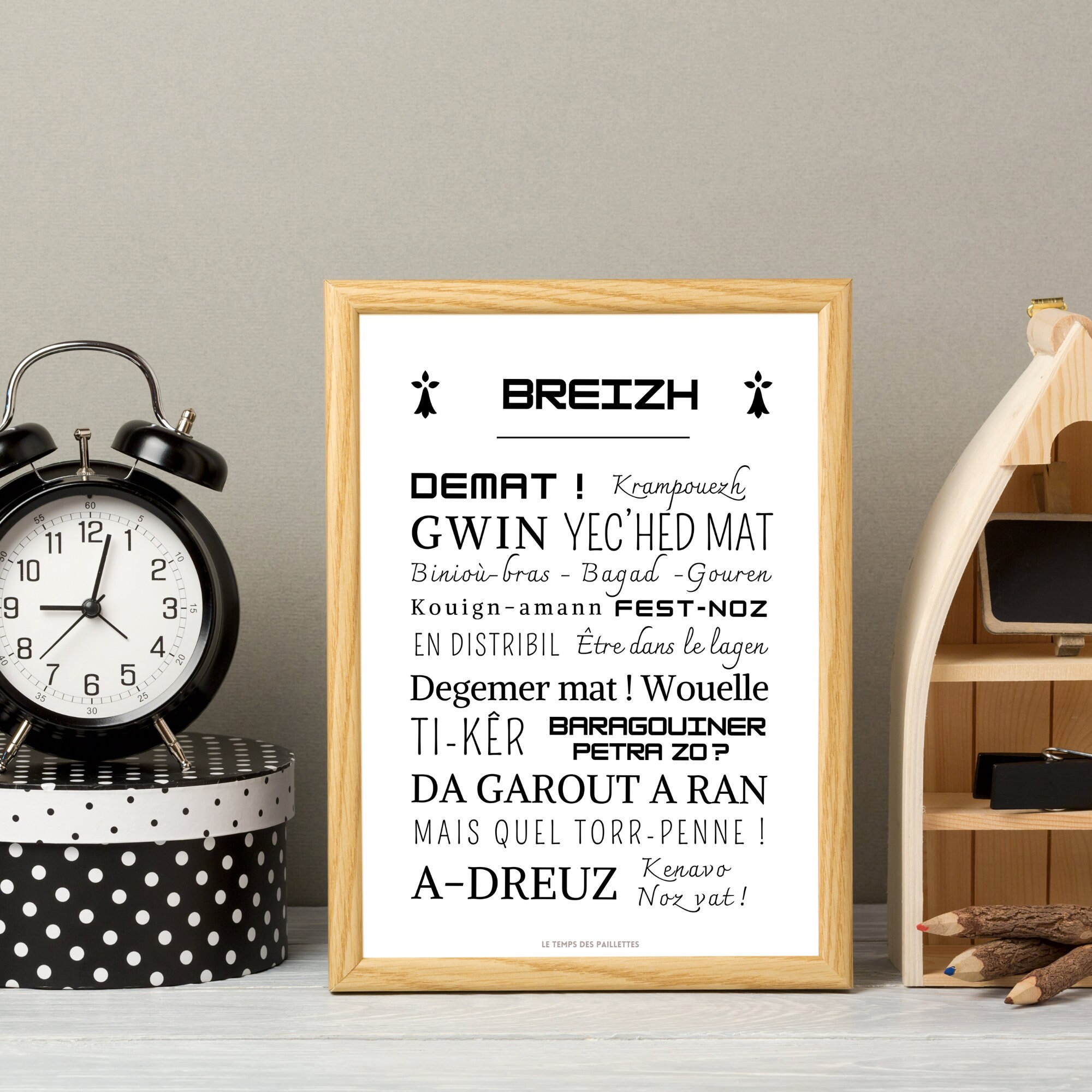 Breton Words Poster Breizh Poster Brittany Words and - Etsy