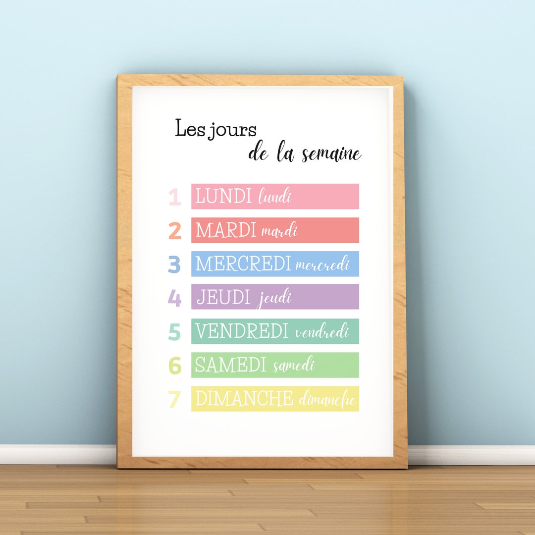 Poster the Days of the Week - Educational Posters to Print for a Child ...