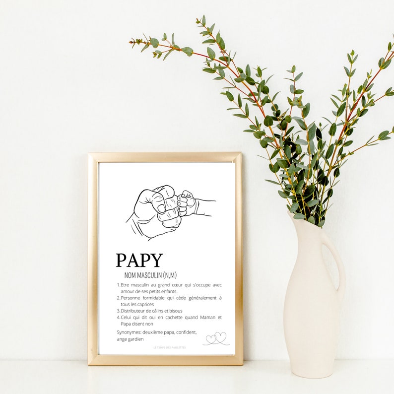 Papi Definition Poster - Grandpa Poster - Gift for Grandpa - Poster to ...