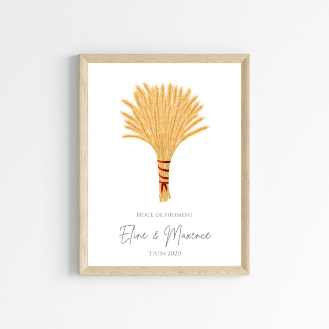 Affiche couple noce de froment 3 ans de mariage affiche anniversaire de mariage Les Petits PDF ...