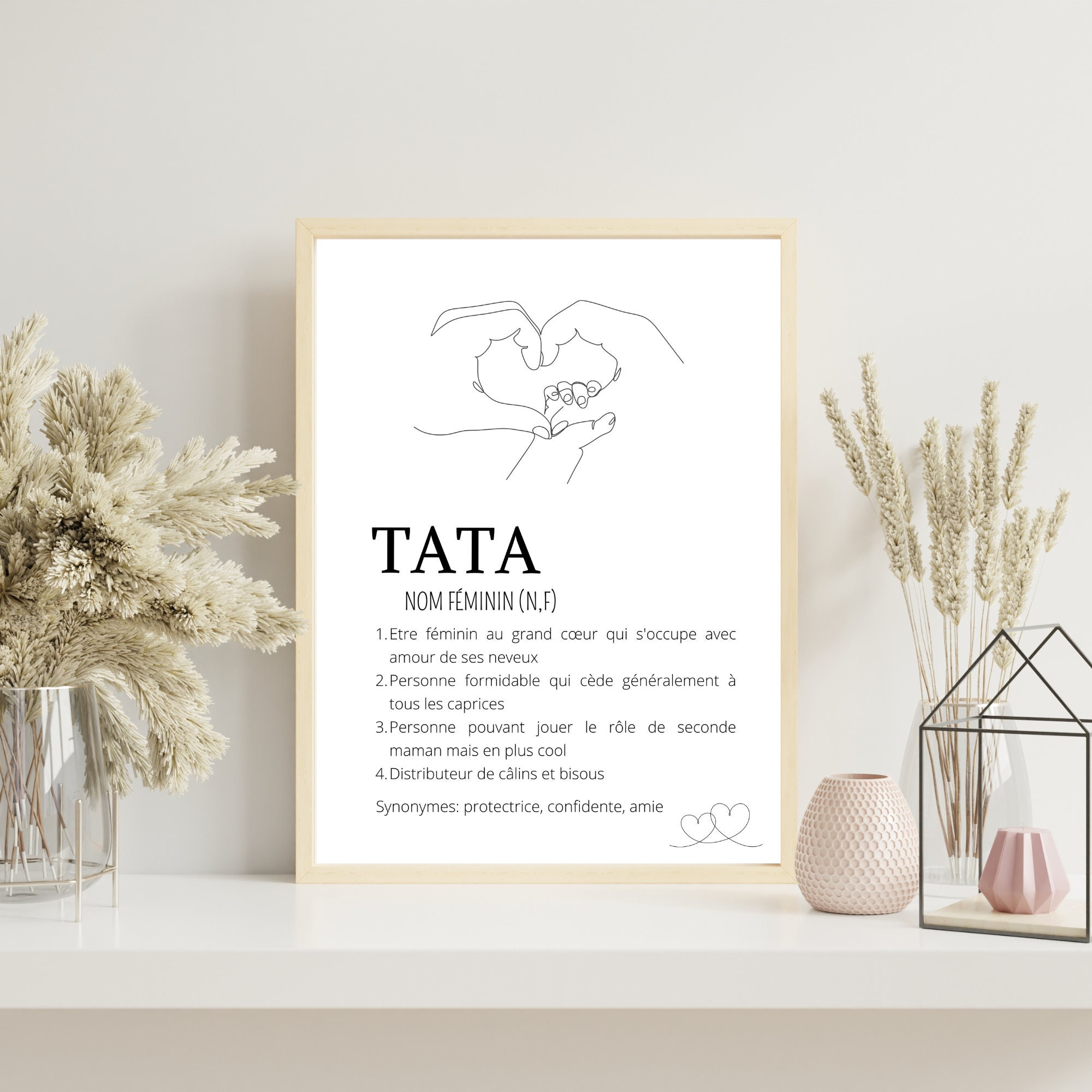 Tata Definition Poster | Gift for Tata - Single Line Minimalist ...