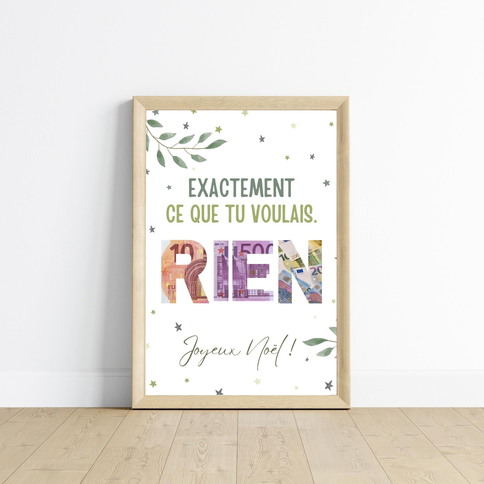 Christmas Money Gift Nothing, Surprise Message Poster for Tickets to ...