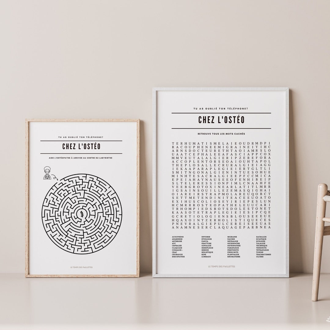 2 Posters for Osteopath Waiting Room - Doctor's Poster - Minimalist ...