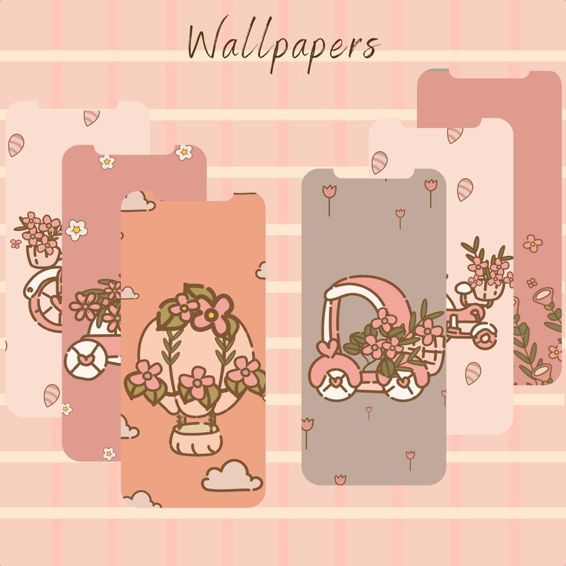 Handdrawn Cottagecore iPhone Icon Bundle 400 Icons With Wallpapers and ...