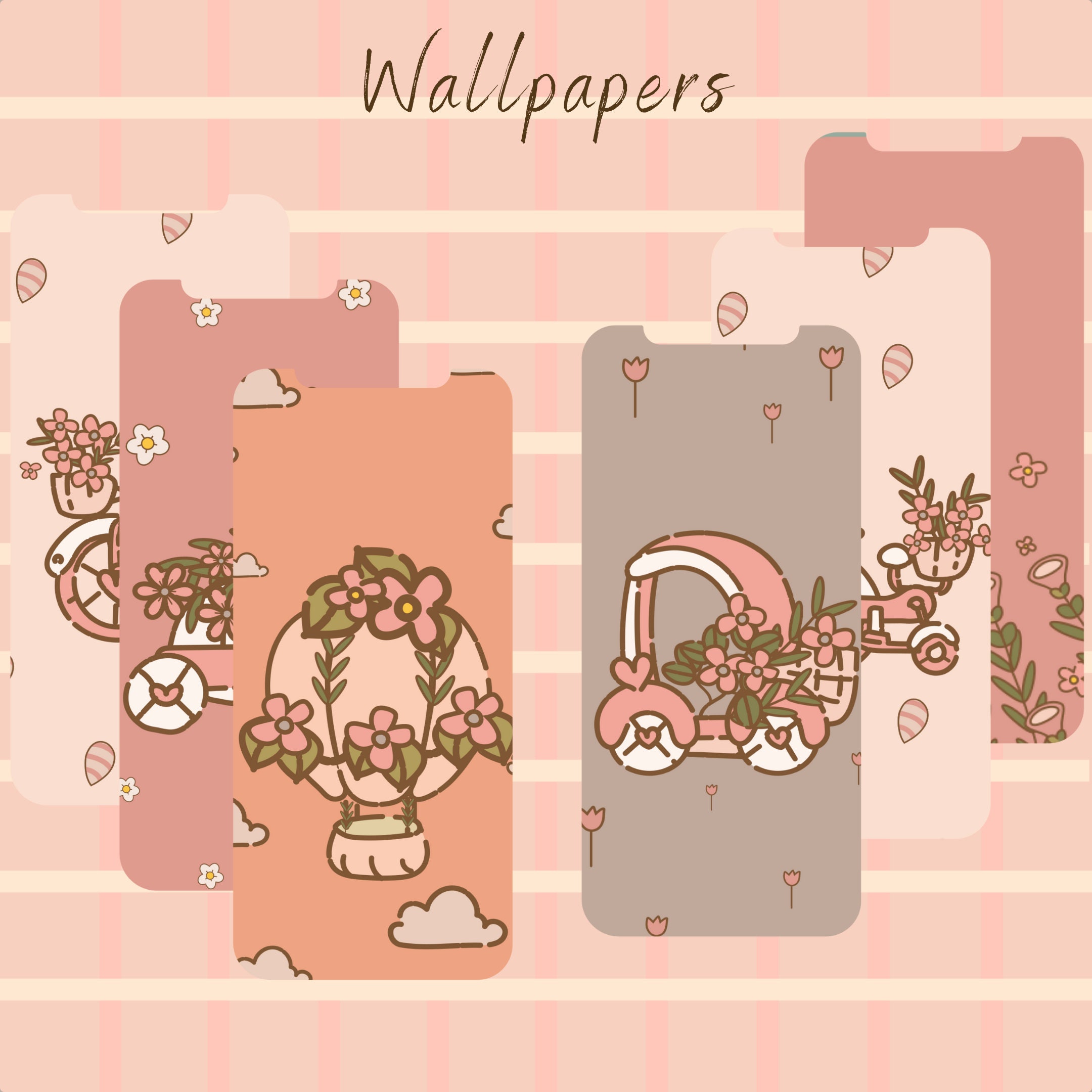 Handdrawn Cottagecore iPhone Icon Bundle 400 Icons With Wallpapers and ...