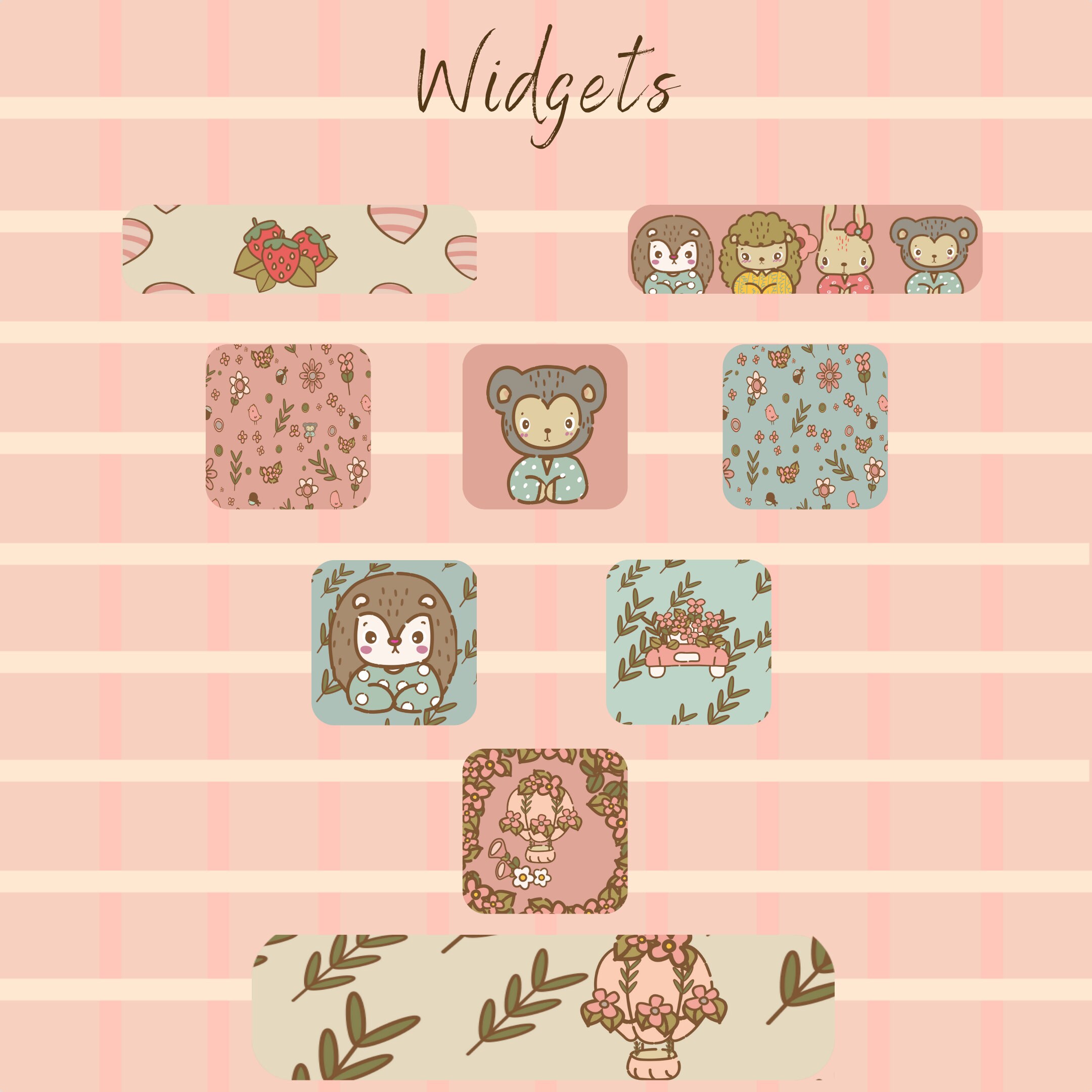 Handdrawn Cottagecore iPhone Icon Bundle 400 Icons With Wallpapers and ...