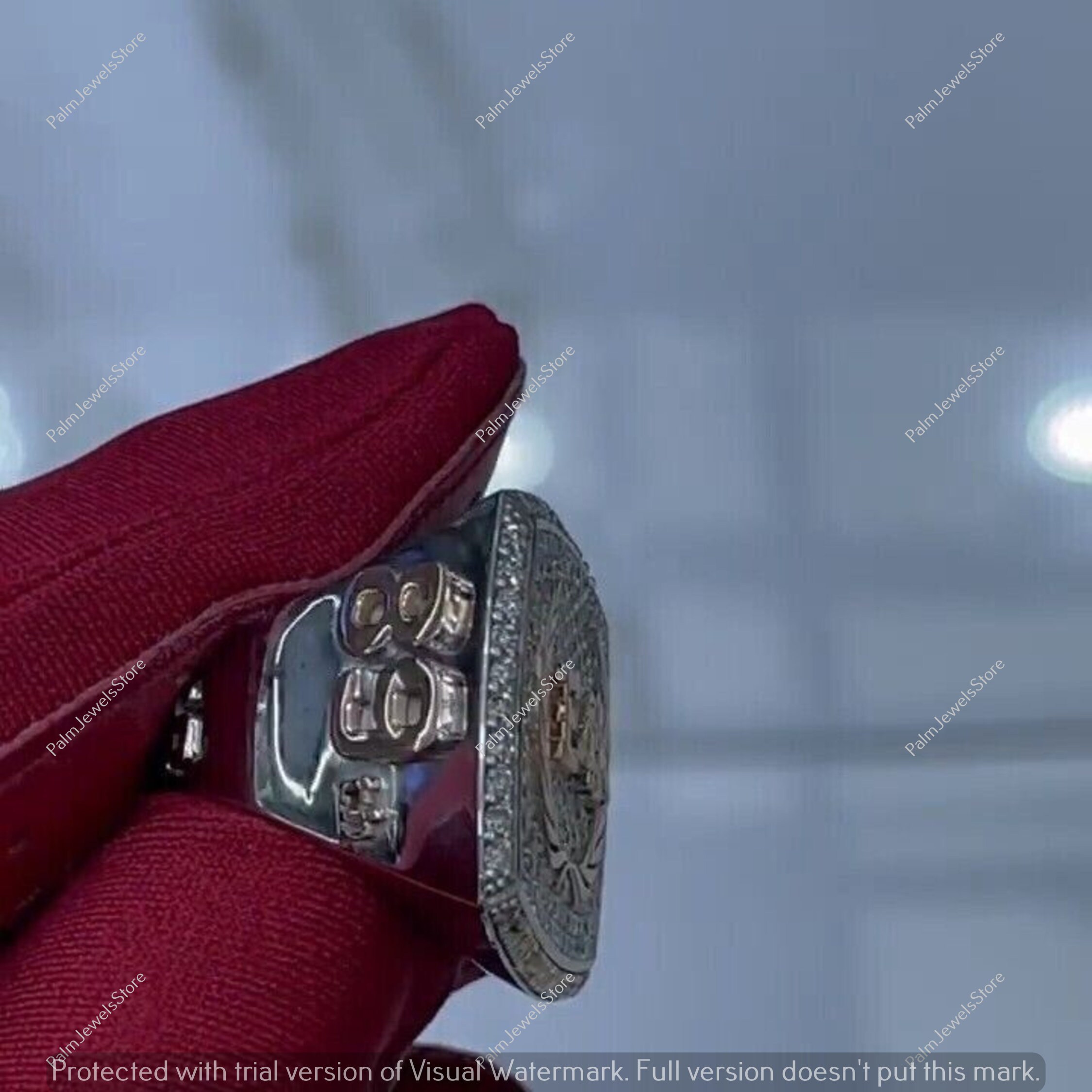 925 Sterling Silver, Hip Hop Ring, Real Moissanite Ring, Christmas Gift ...