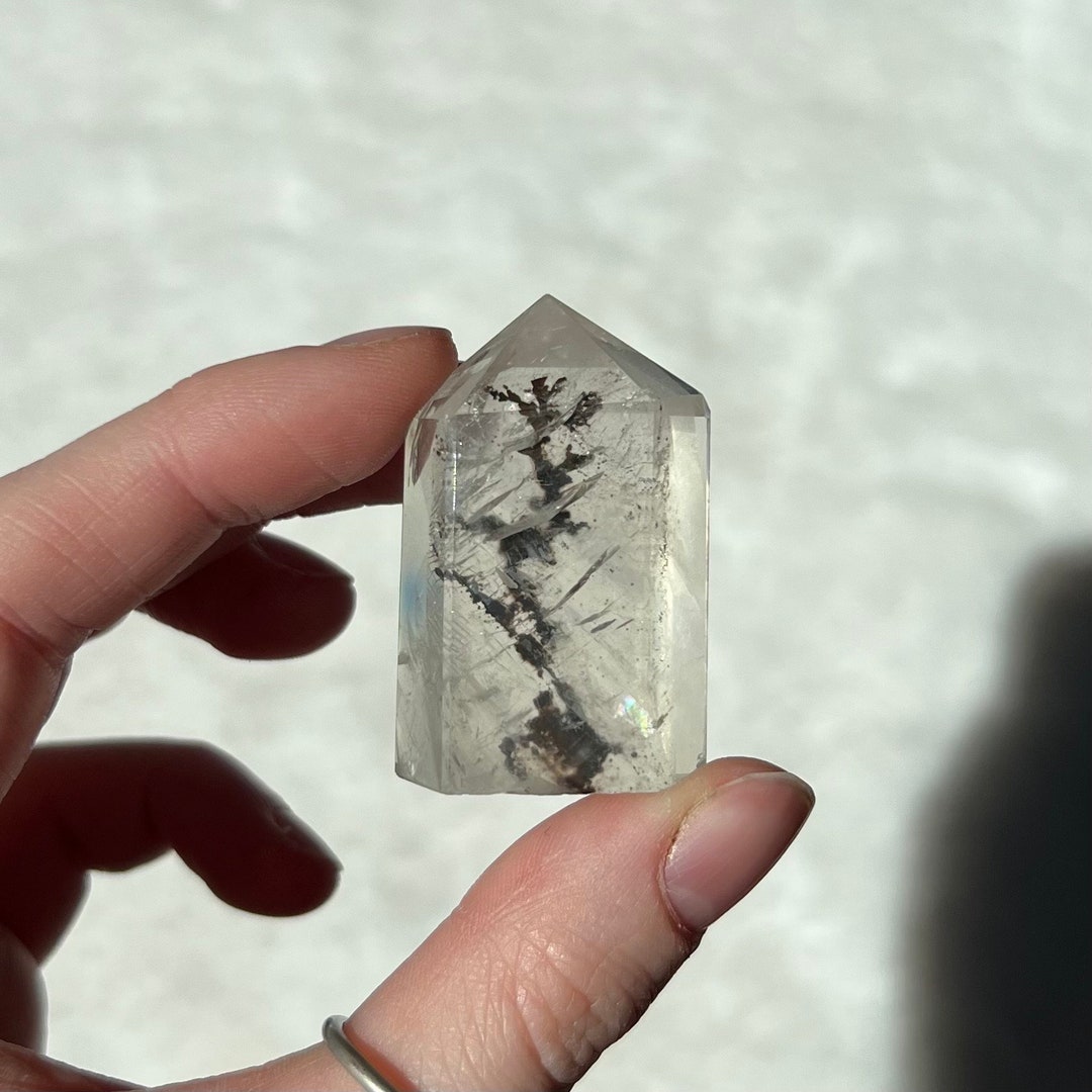 Dendritic Quartz Tower Dendrite Filled Quartz Point Dendritic Crystal ...
