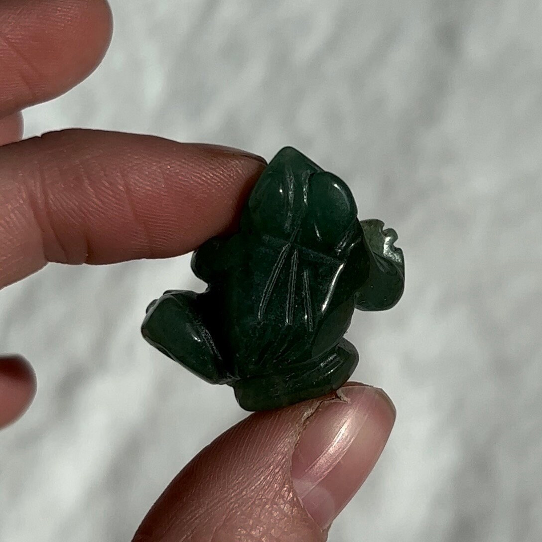 Green Aventurine Frog Crystal Carving Gift for Crystal Lover Gift for ...