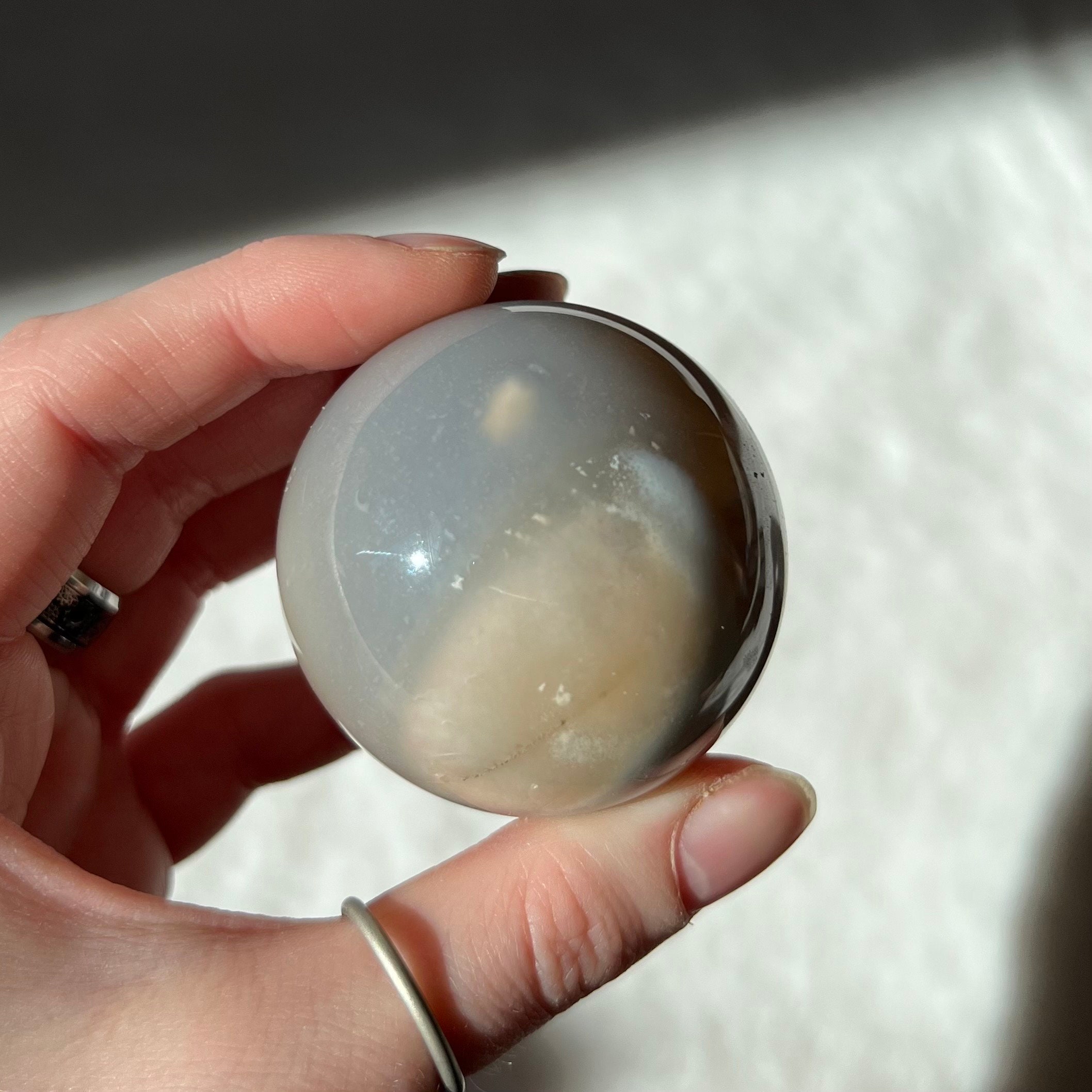 Flower Agate Sphere Cherry Blossom Sakura Agate Sphere Flower Agate ...