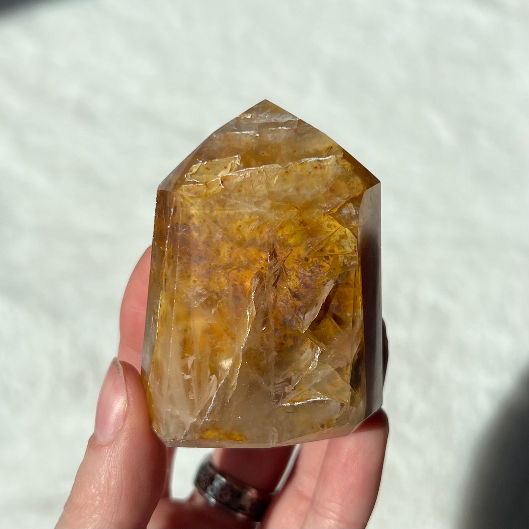 Golden Healer Tower Quartz Crystal Tower Crystal Gift for Crystal Lover ...