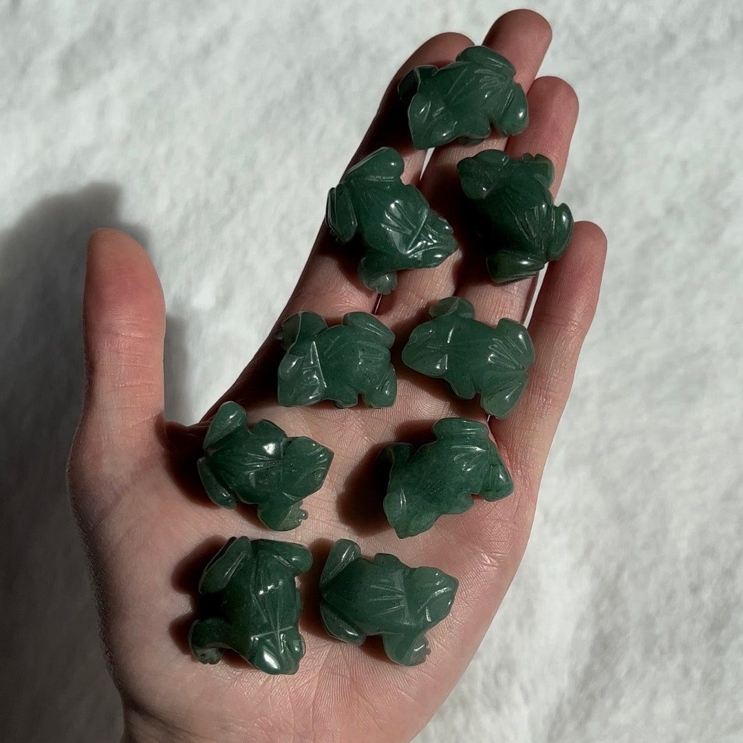Green Aventurine Frog Crystal Carving Gift for Crystal Lover Gift for ...