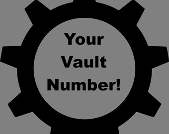 Vault Number Fallout - Etsy