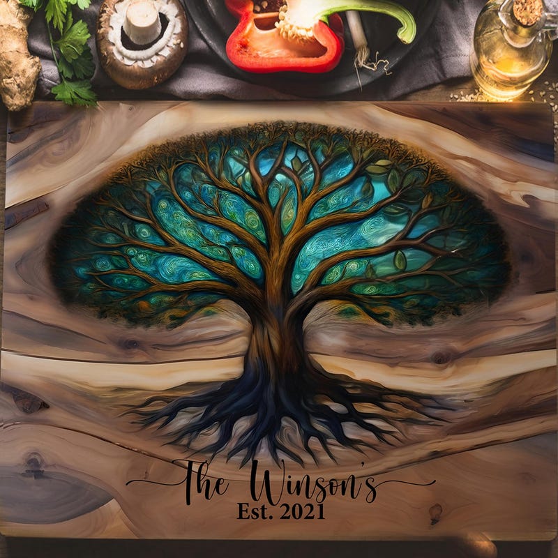 Wood and Epoxy Monogram - Etsy