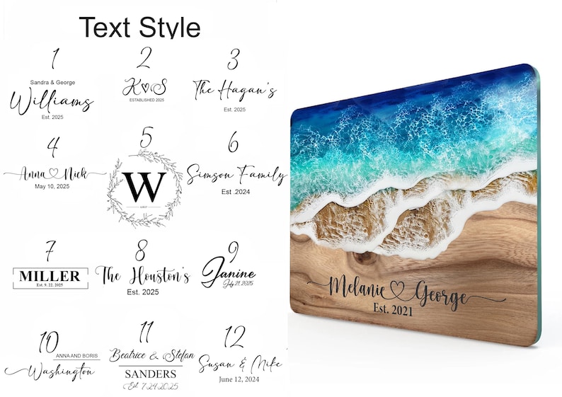 Personalized Wedding Gift for Couple, Glass Charcuterie Board, Wood ...