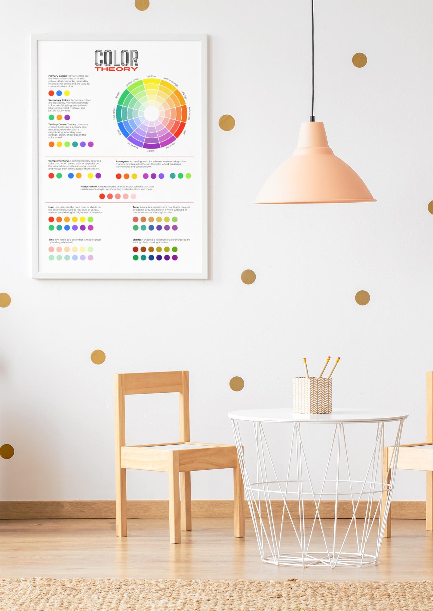 Color Wheel Poster, Color Theory Print, PDF, PNG, Digital Download ...