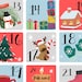 Calendrier De L'avent Noël Advent Calendar Countdown Décompte Printable ...
