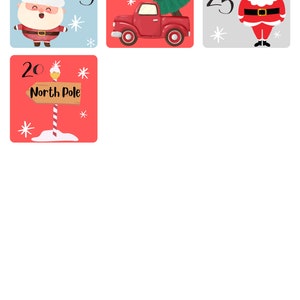 Calendrier De L'avent Noël Advent Calendar Countdown Décompte Printable ...