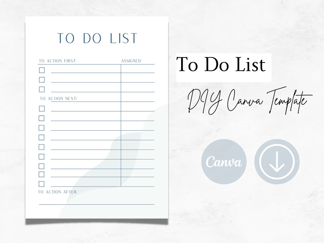 Minimal to Do List | to Do List Canva Template | A5 to Do List ...