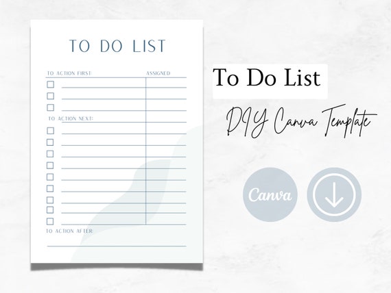 Minimal to Do List to Do List Canva Template A5 to Do List - Etsy