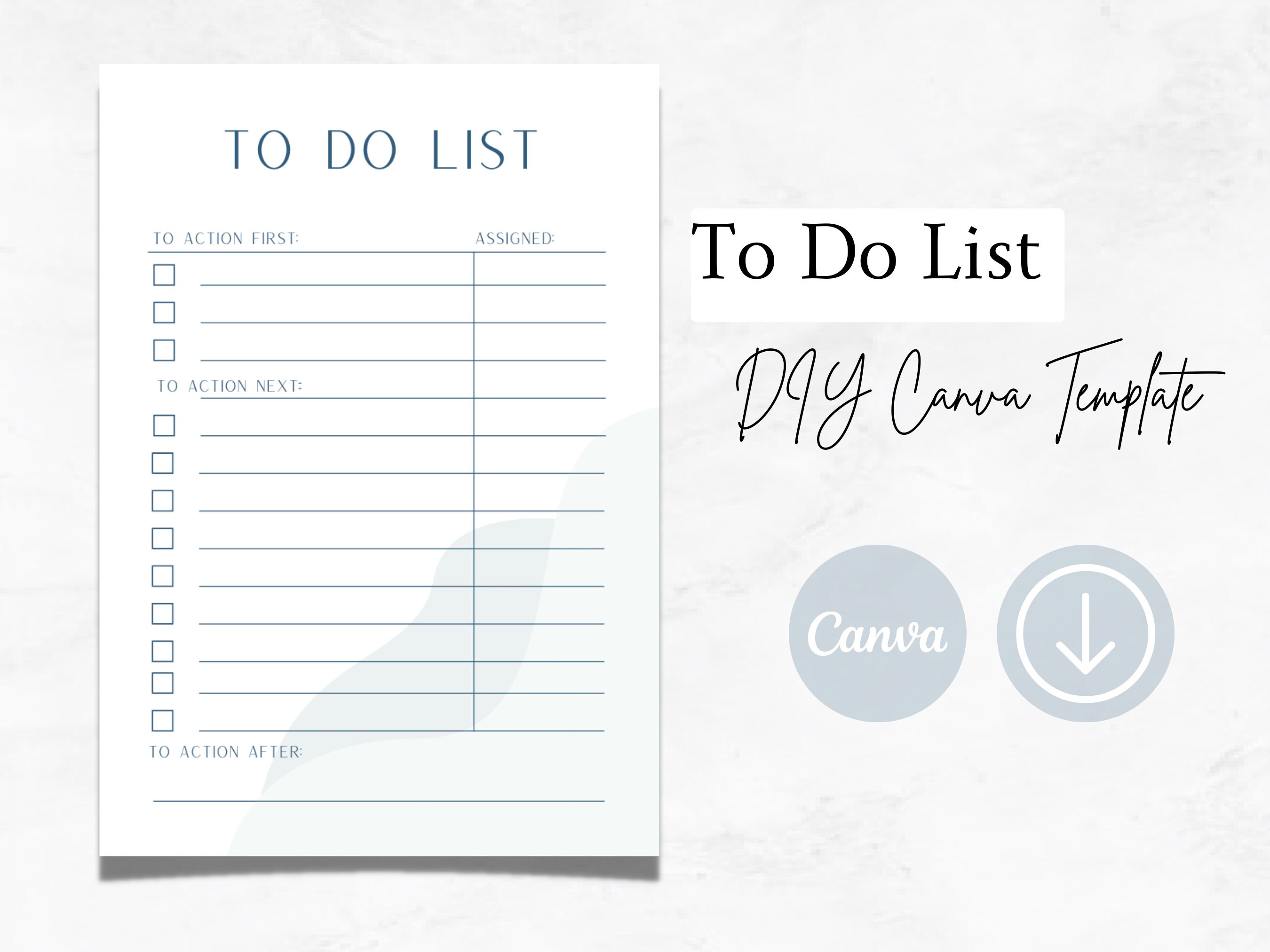 Minimal to Do List | to Do List Canva Template | A5 to Do List ...