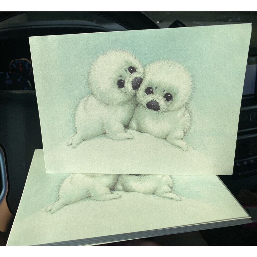 18 X Vtg 80s Current©, Inc.-ruth MOREHEAD Baby Seals-holiday/christmas ...