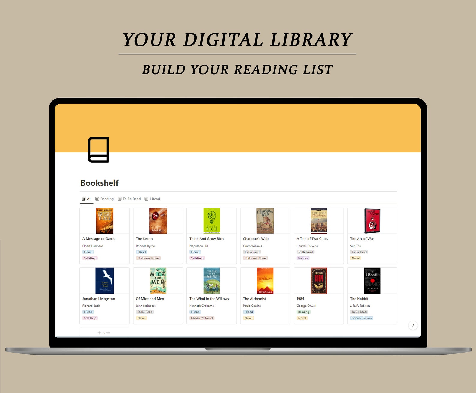 Notion Reading Journal Notion Library Manager Notion Reading - Etsy