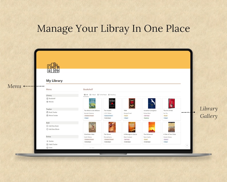 Notion Reading Journal, Notion Library Manager, Notion Reading Planner, Notion Book Tracker ...