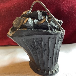 Hand Carved Pressed Canadian Coal Miner Figurine With Shovel and Bucket ...