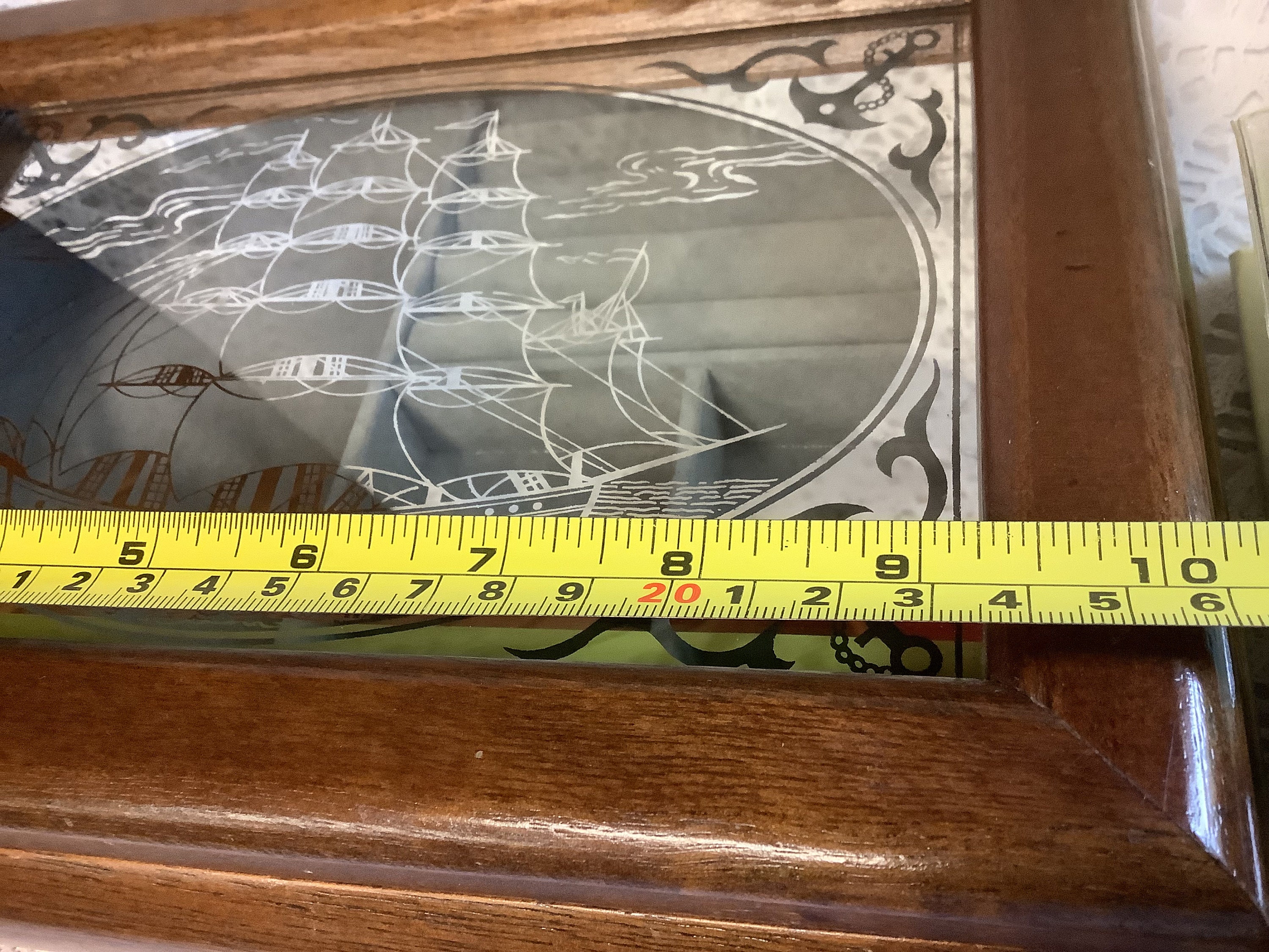 Wooden Powell Jewellery Box With Glass Mirrored Inlay Clipper - Etsy