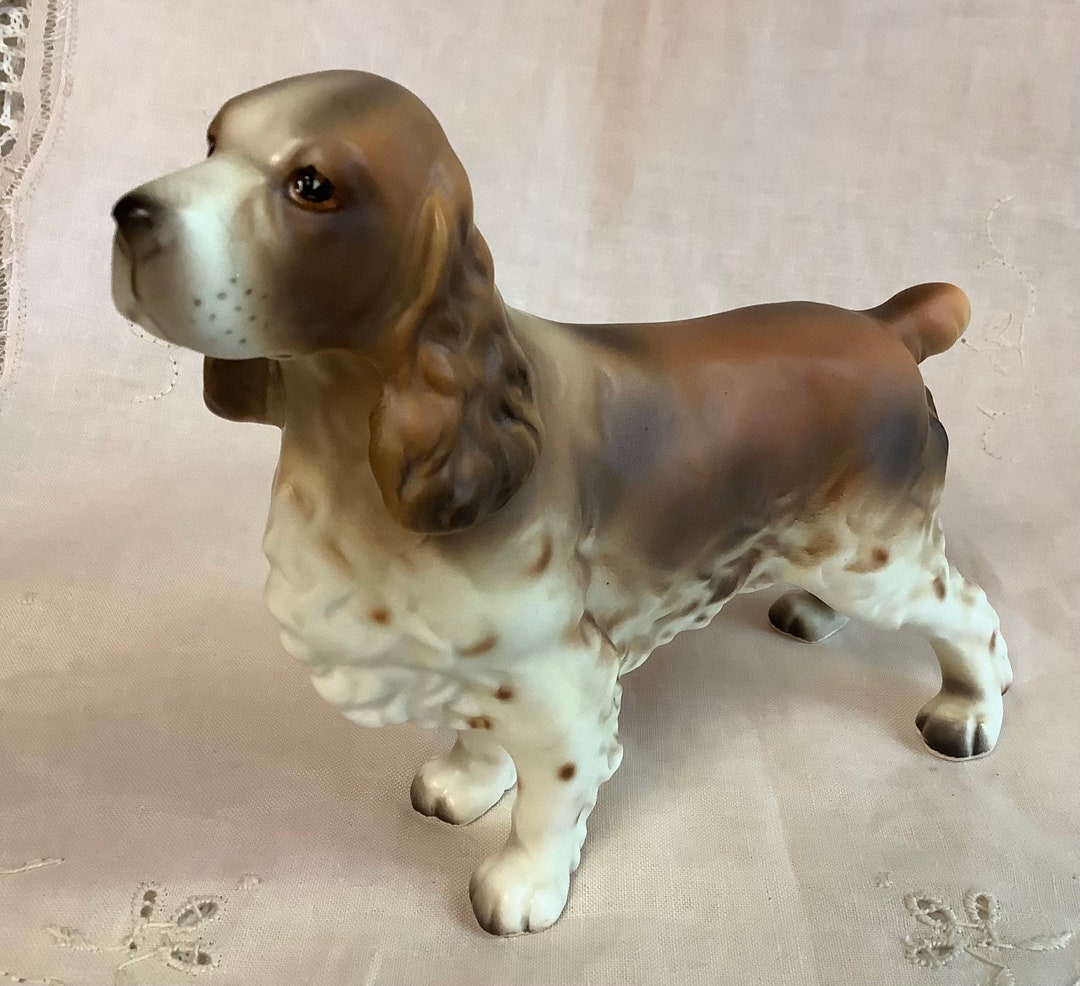 Giftcraft Porcelain Bisque Cocker Spaniel Dog Figurine Hand Painted - Etsy