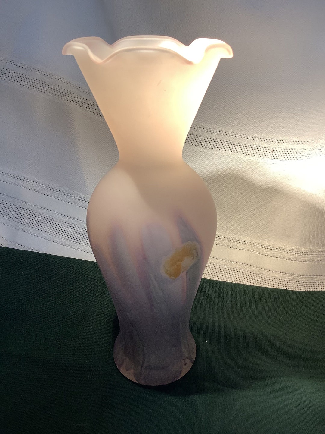 Nouveau Art Glass Co. of Canada Handpainted Rueven Glass Vase - Etsy