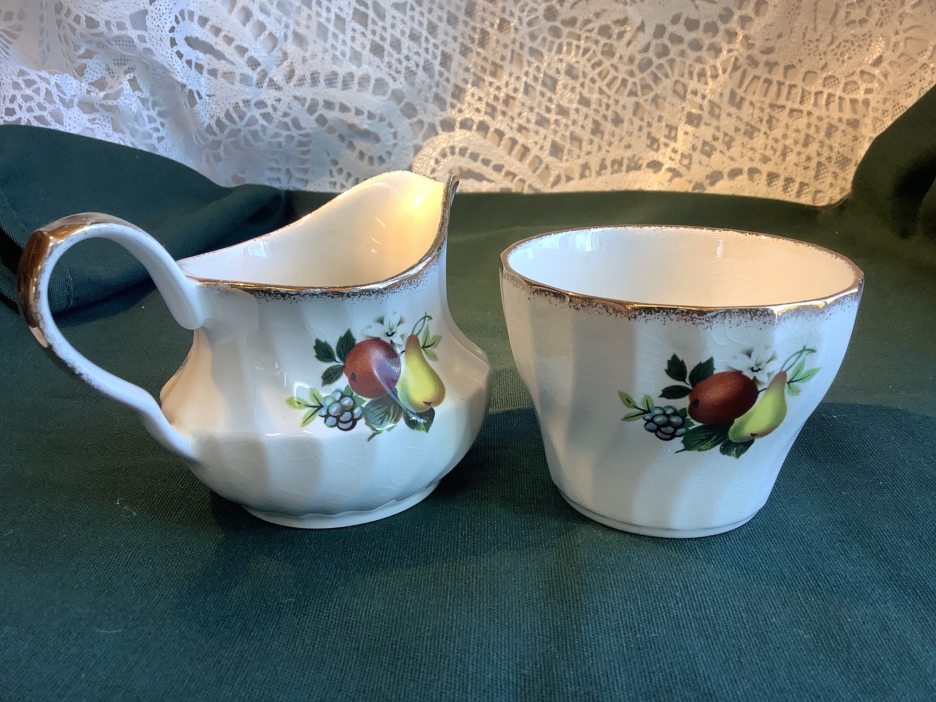 H. Aynsley Fruit Pattern English Ironstone Gold Rimmed Cream - Etsy