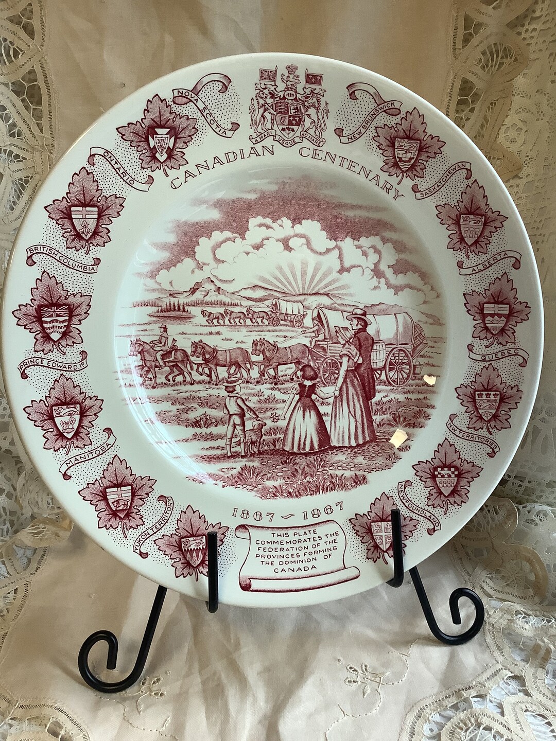 Barratt’s of Staffordshire Canadian Centenary 1867-1967 Collector Plate ...
