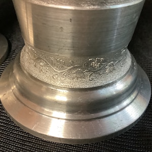 Set of 2 Zinn Etain 95% Pewter Wine Goblets Glasses German Chalice ...