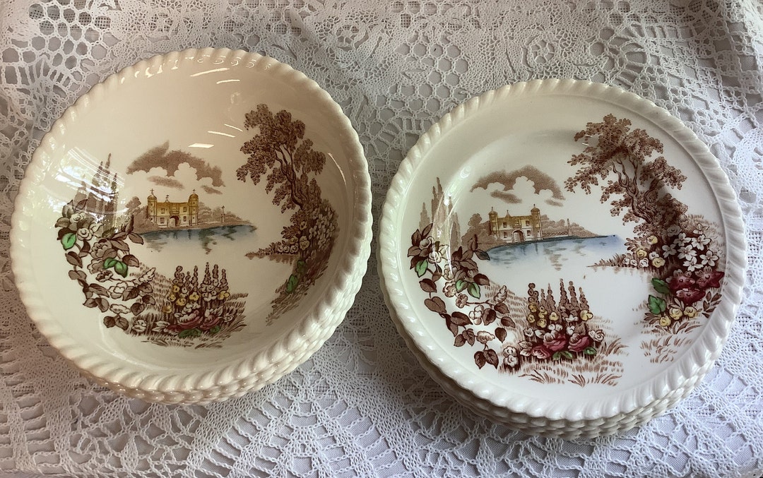 Set of 5 Bowls and Set of 6 Side Salad Dessert Plates Johnson Bros ...