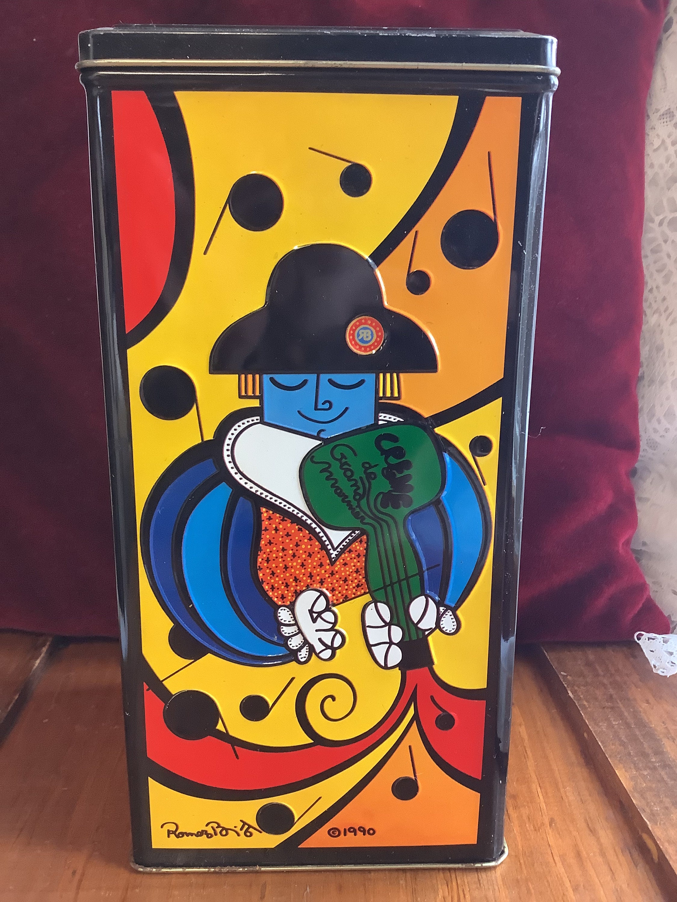 Romero Britto Art Tin Crème De Grand Marnier Liquer Made in England ...