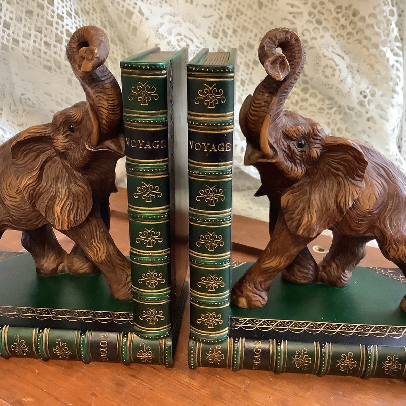 Elephant Bookends - Etsy