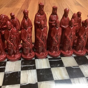 Duncan Ceramics 32 Piece Chess Set Blood Red and Stone Grey - Etsy