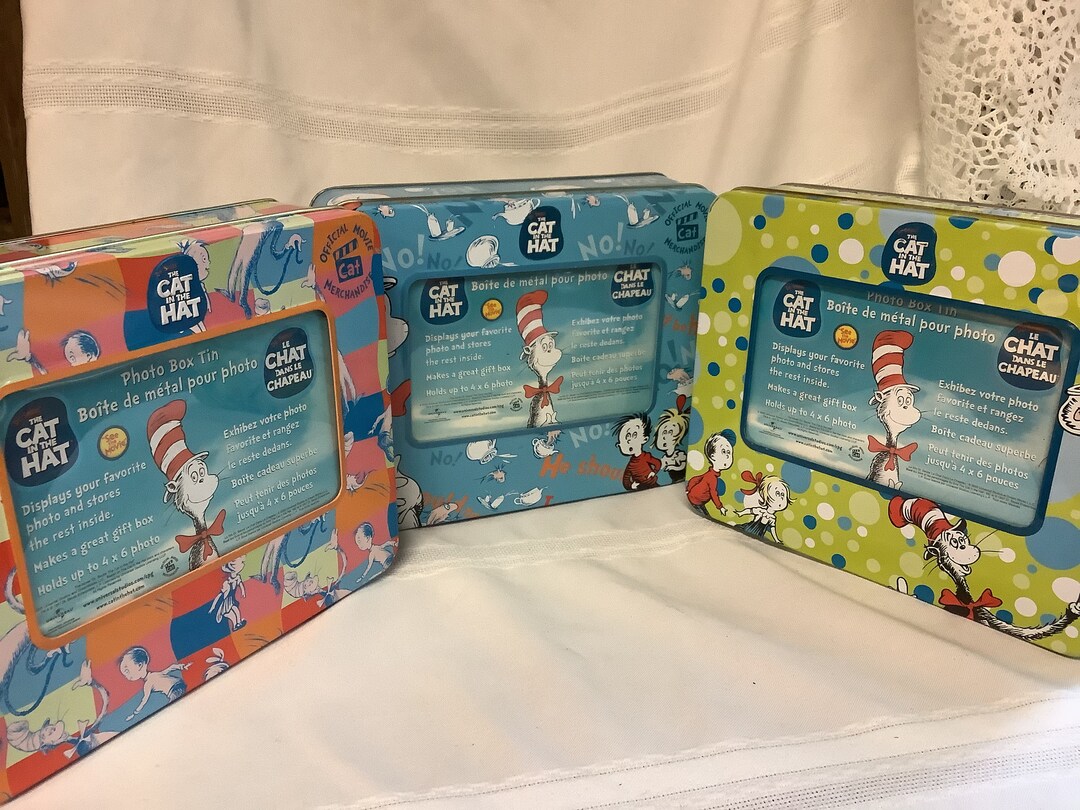 Dr. Seuss Enterprises Cat in the Hat 4x6 Photo Picture Tin Decorated ...
