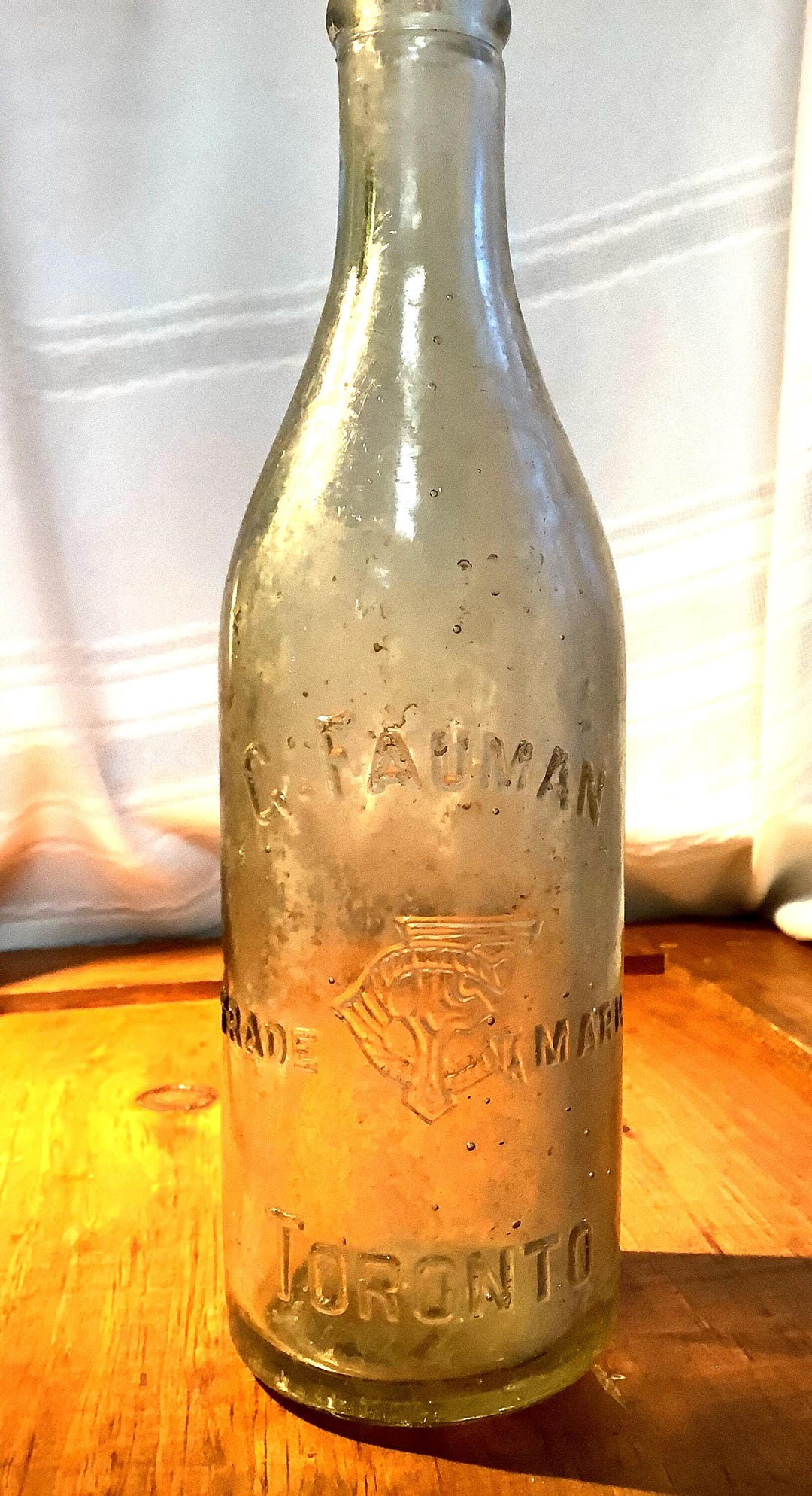 Antique Vintage Glass Bottle G Fauman Trademark Toronto Early 1900s - Etsy