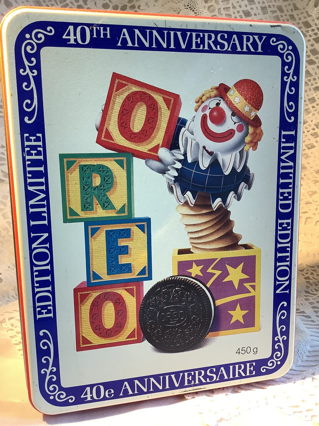 Oreo 40th Anniversary 1989 Clowns and Blocks Collectible Cookie Tin - Etsy