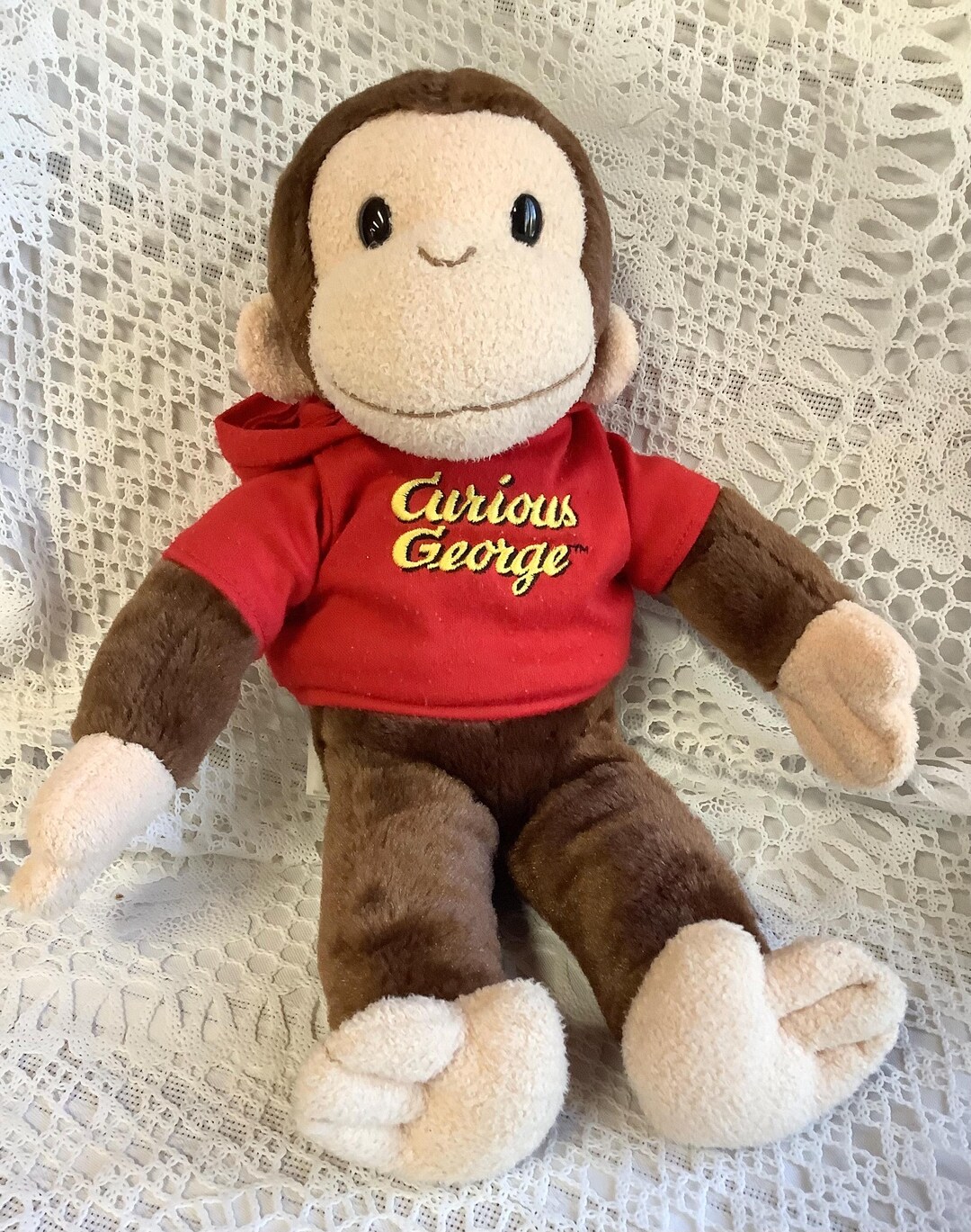 Northern Gifts Curious George Plush Stuffed Monkey Red Hoodie ...